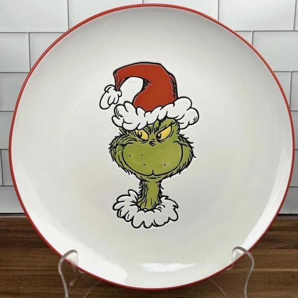 Dining | Dr Seuss Grinch Who Stole Christmas 15 Ceramic Dinner Plate ...